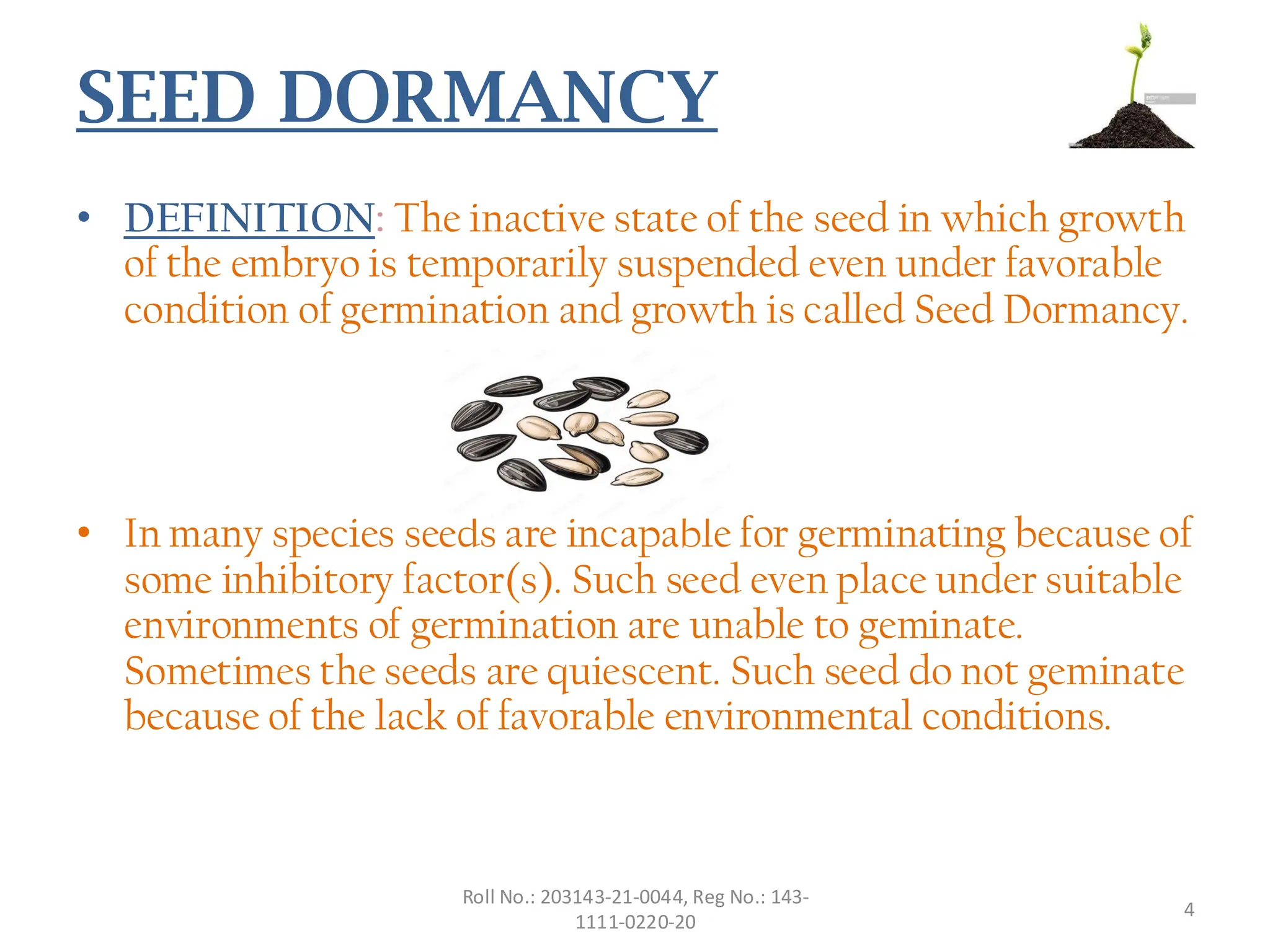 seed dormancy pdf for botany students, Life science students,college ...
