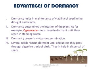 seed dormancy pdf for botany students, Life science students,college ...