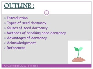 seed dormancy pdf for botany students, Life science students,college ...