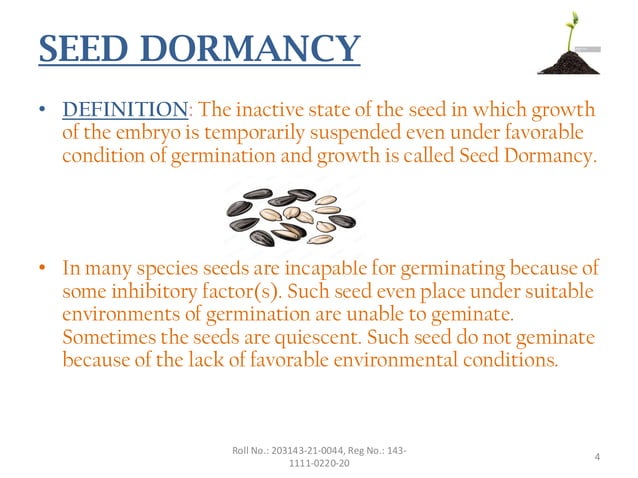 seed dormancy pdf for botany students, Life science students,college ...