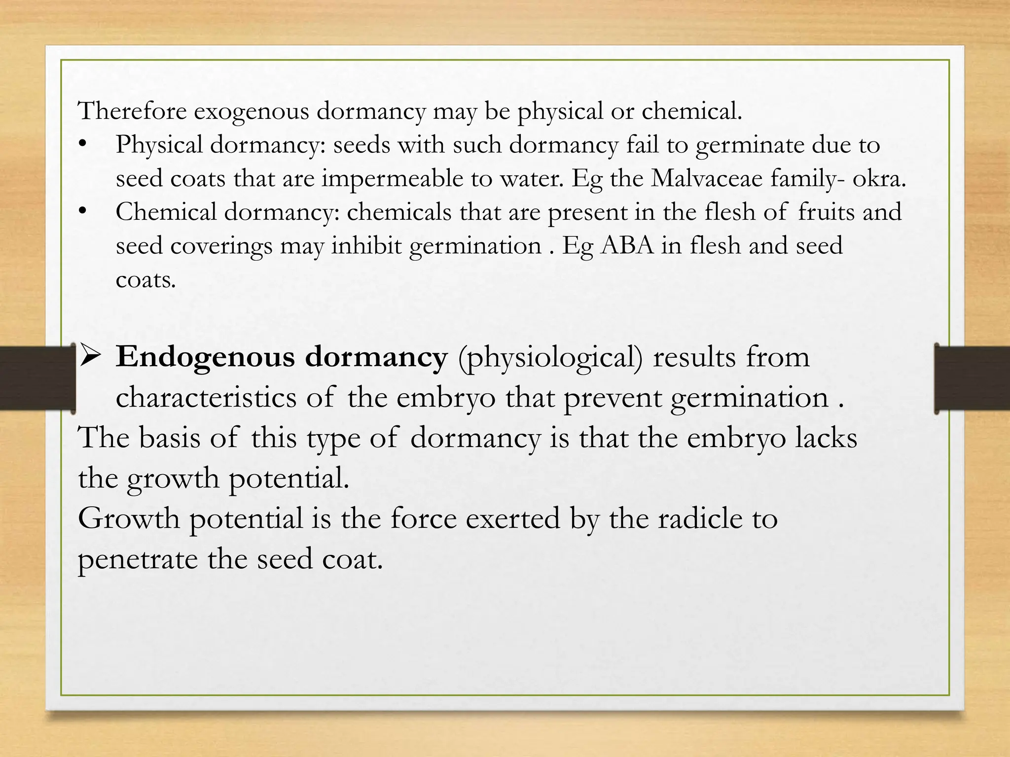 Seed Dormancy and its breaking of seed dormancy and helping in seed ...