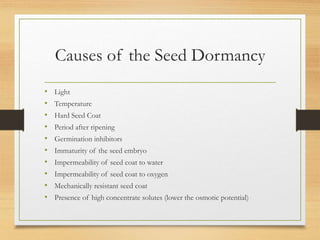 Seed Dormancy and its breaking of seed dormancy and helping in seed ...