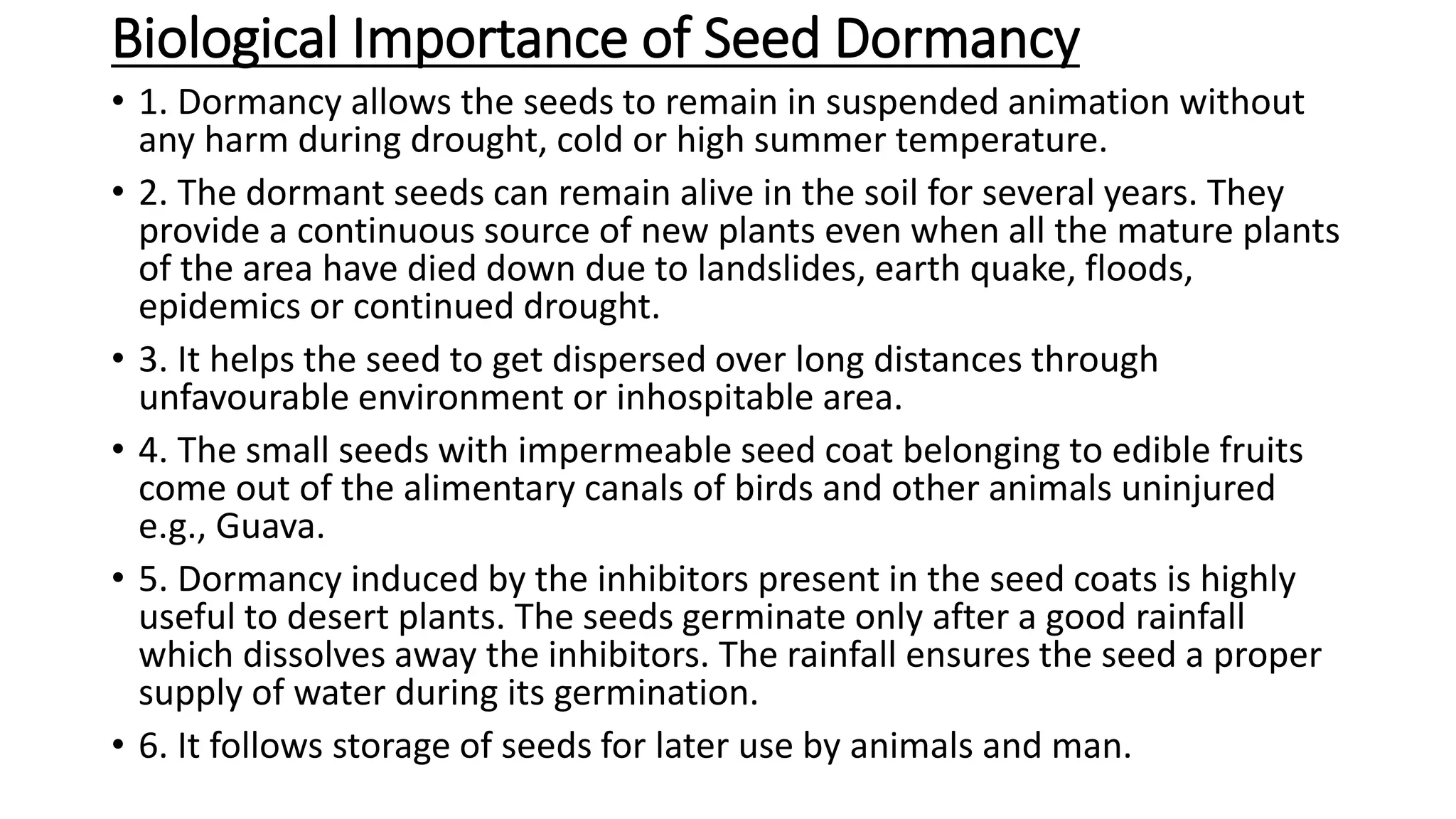Seed dormancy presentation | PPTX