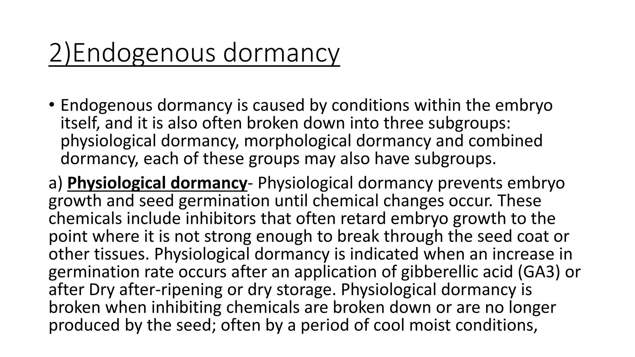 Seed dormancy presentation | PPTX
