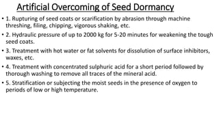 Seed dormancy presentation | PPTX