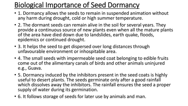 Seed dormancy presentation | PPT