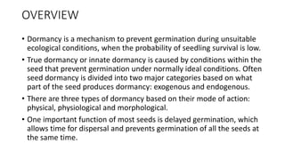 Seed dormancy presentation | PPTX