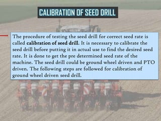 Seed drill caliberation | PDF