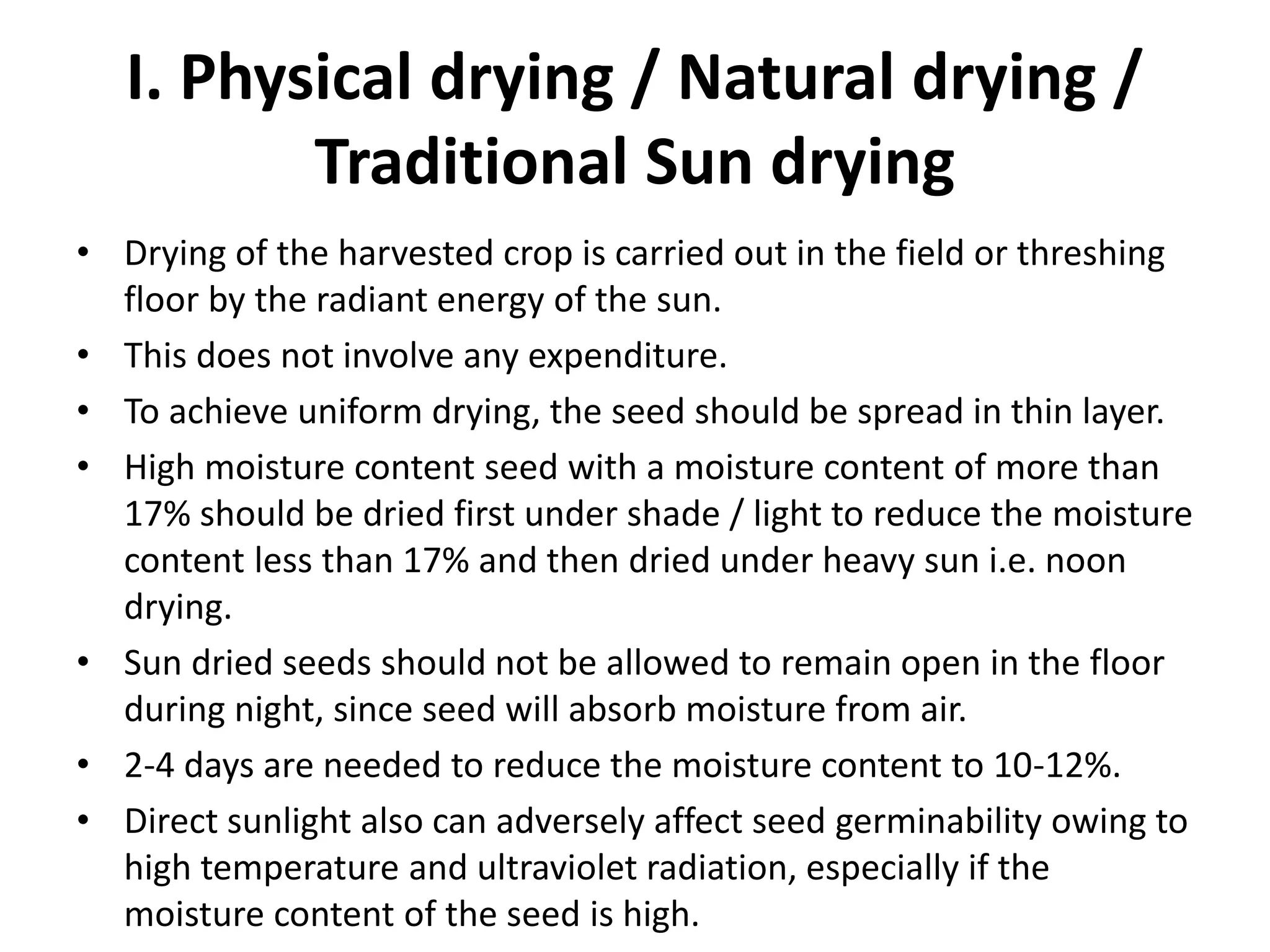 METHODS OF SEED DRYING | PPTX