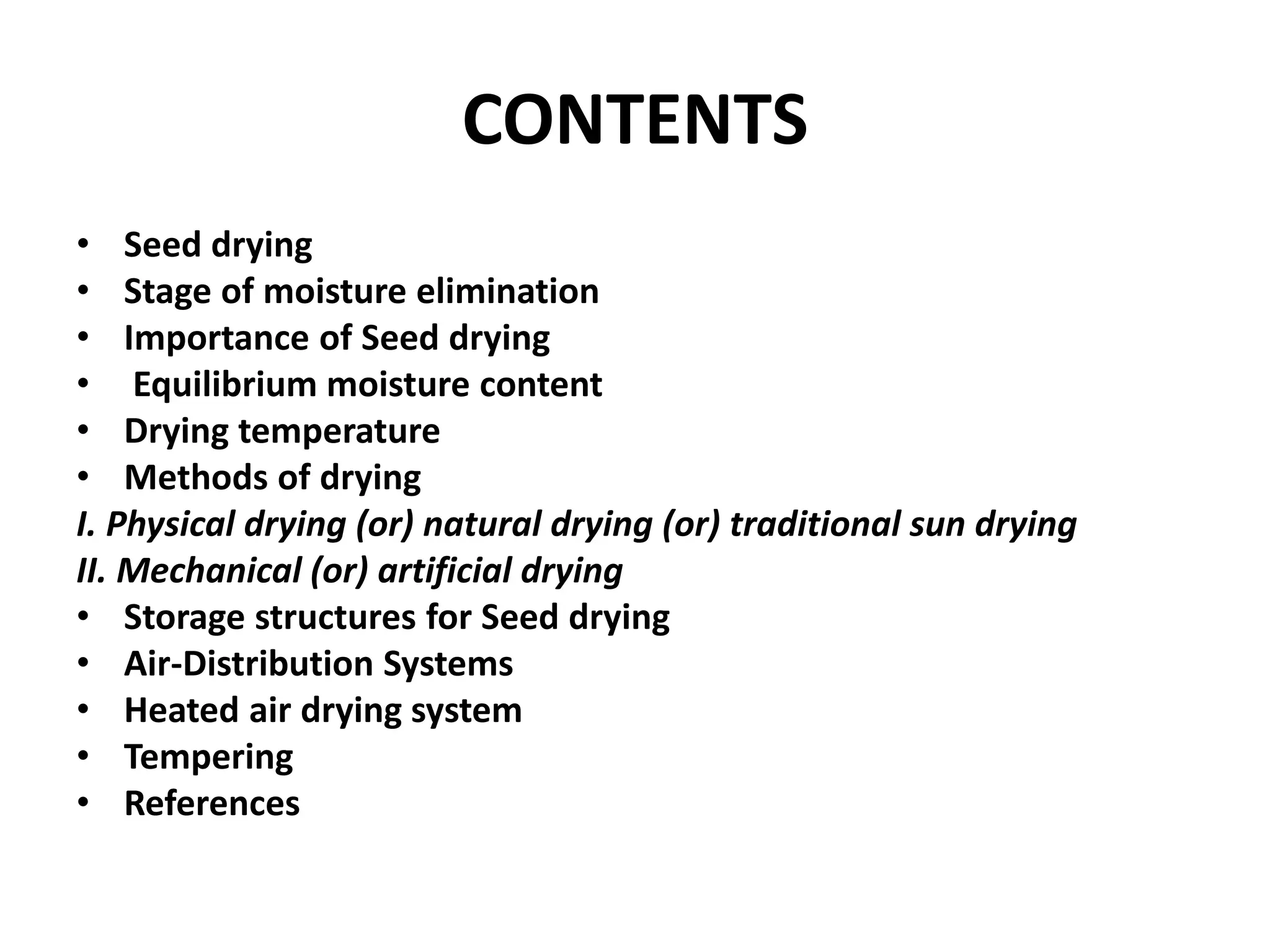 METHODS OF SEED DRYING | PPTX