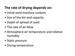 METHODS OF SEED DRYING | PPTX