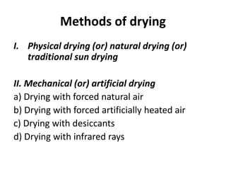 METHODS OF SEED DRYING | PPTX