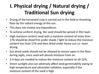 METHODS OF SEED DRYING | PPTX