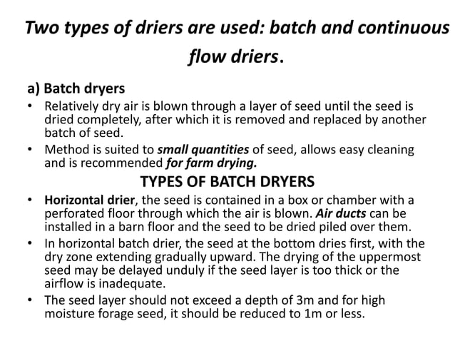 METHODS OF SEED DRYING | PPTX