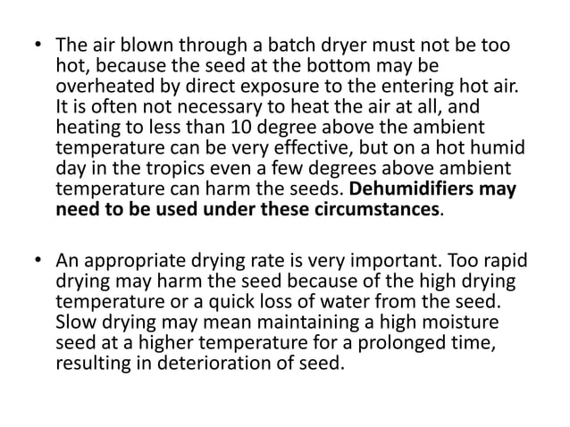 METHODS OF SEED DRYING | PPTX