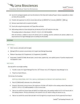 SeedEZ 3D cell culture methods and protocols - cell seeding | PDF