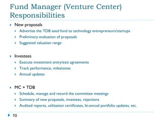 TDB Seed Support Scheme @ Venture Center | PDF
