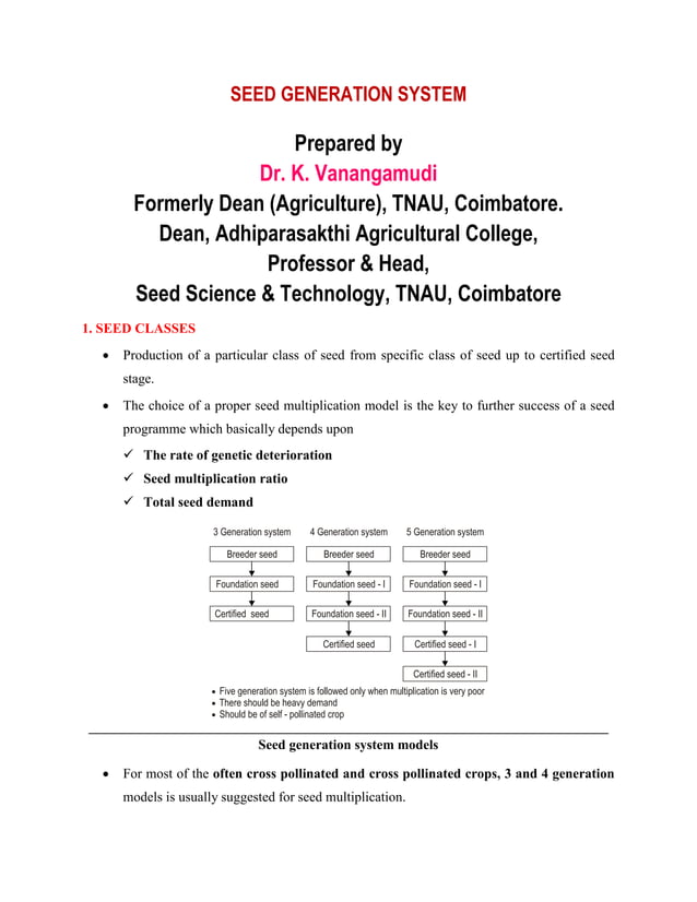 Seed Generation system.pdf | Agriculture | Industries