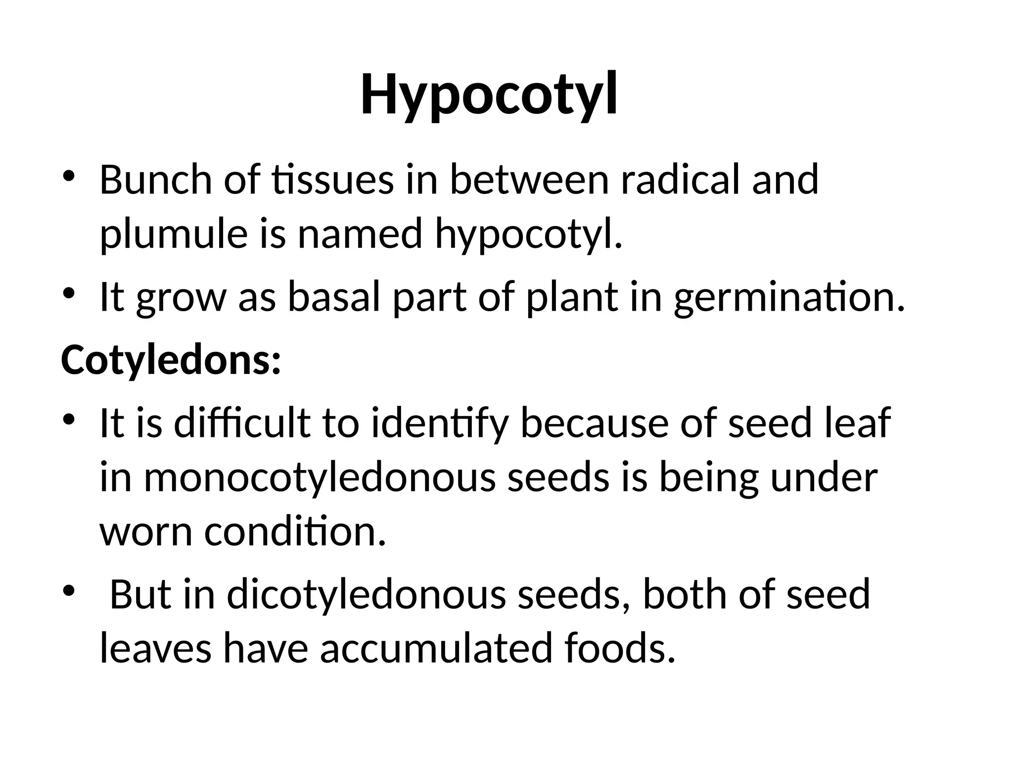 SEED GERMINATION hypocotyl epicotyl germination and it's importance | PPTX