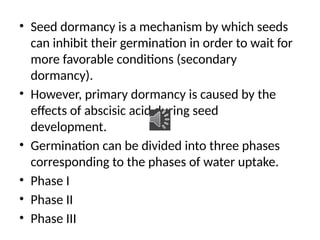 SEED GERMINATION hypocotyl epicotyl germination and it's importance | PPTX