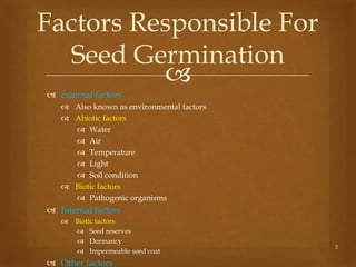Seed germination problems | PPTX