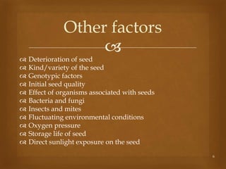 Seed germination problems | PPTX