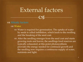Seed germination problems | PPTX