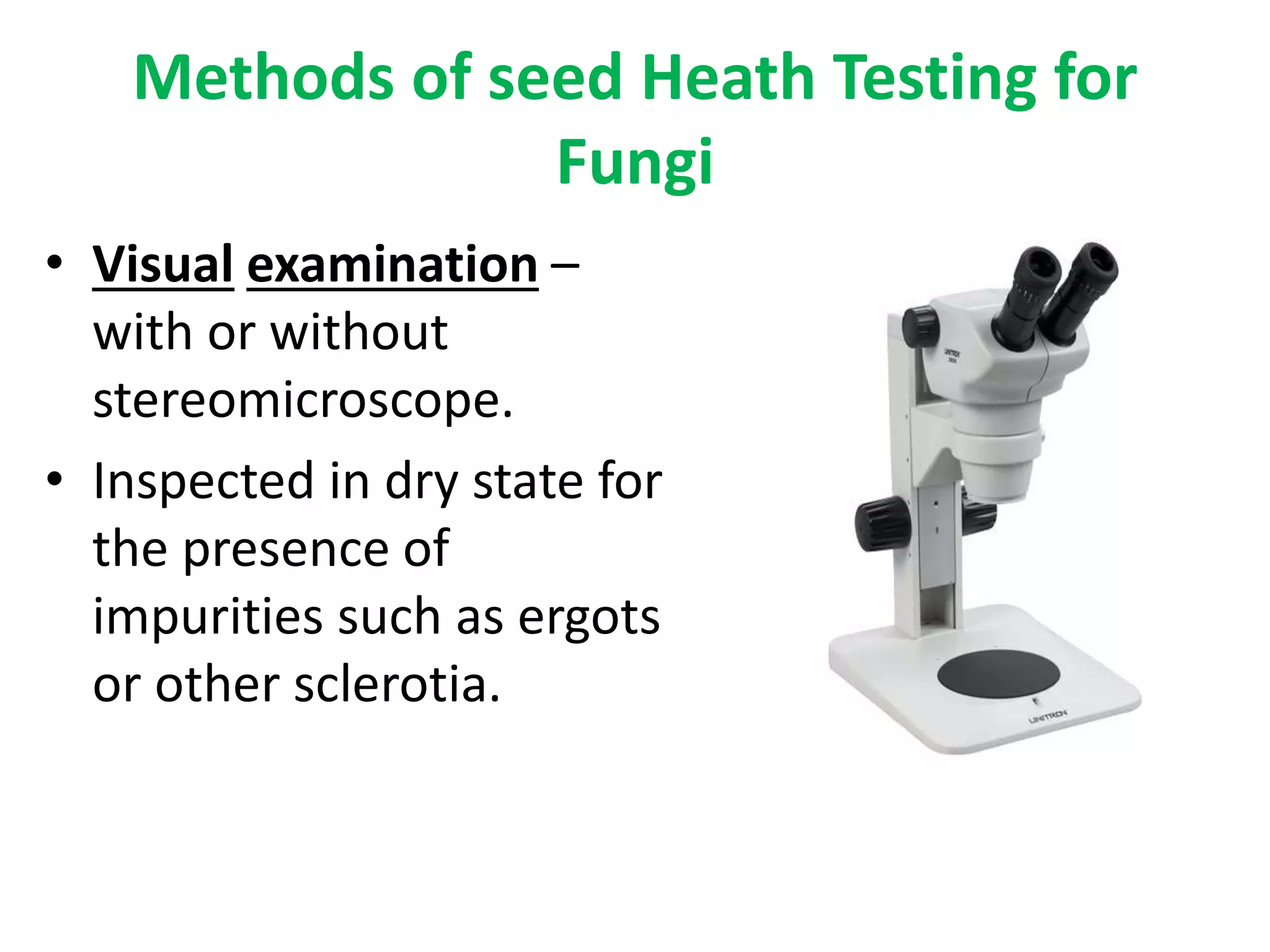 Seed health testing | PPTX