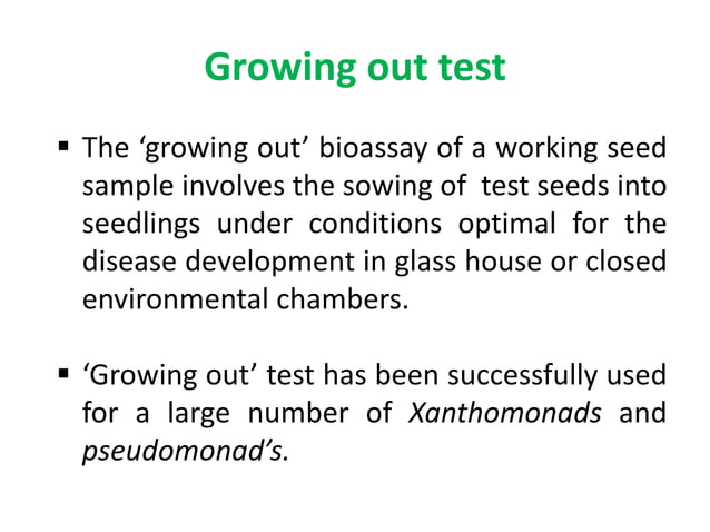Seed health testing | PPTX | Gardening | Home & Garden