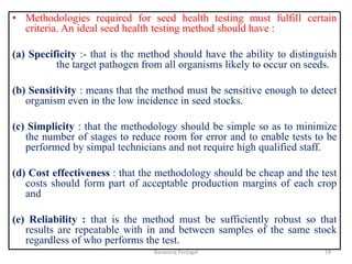 Seed health testing | PDF