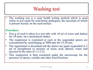 Seed health testing | PDF