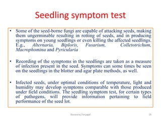 Seed health testing | PDF