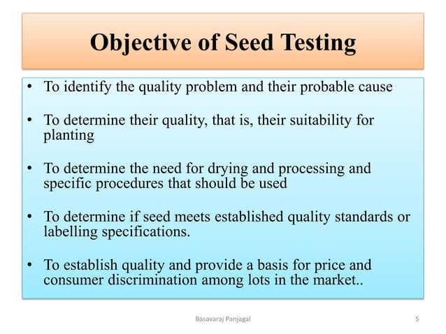 Seed health testing | PDF