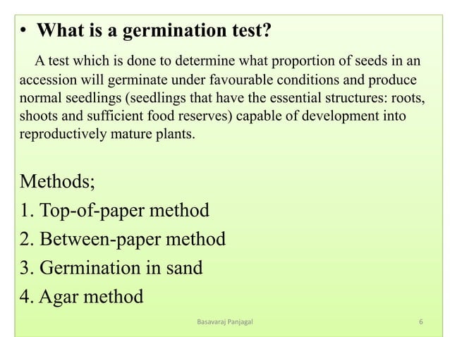 Seed health testing | PDF