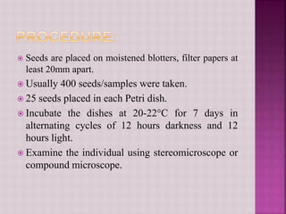 Seed health testing | PPTX