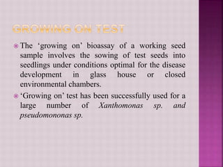 Seed health testing | PPTX