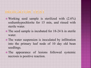 Seed health testing | PPTX