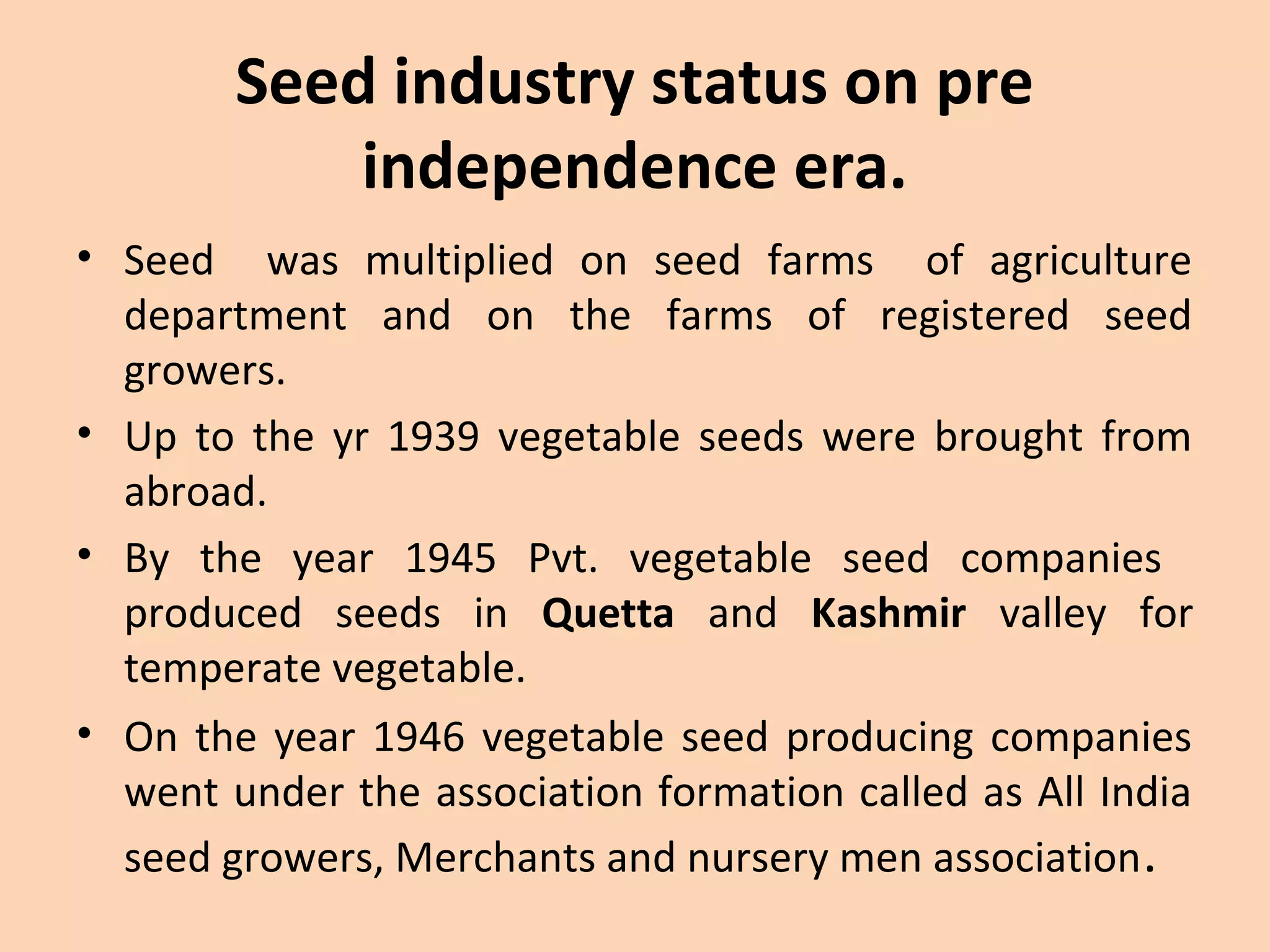Seed industry in india | PPT