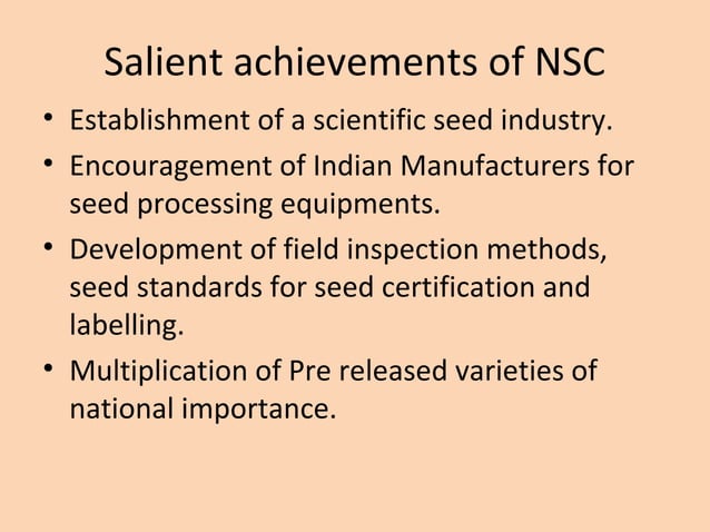Seed industry in india | PPT | Agriculture | Industries