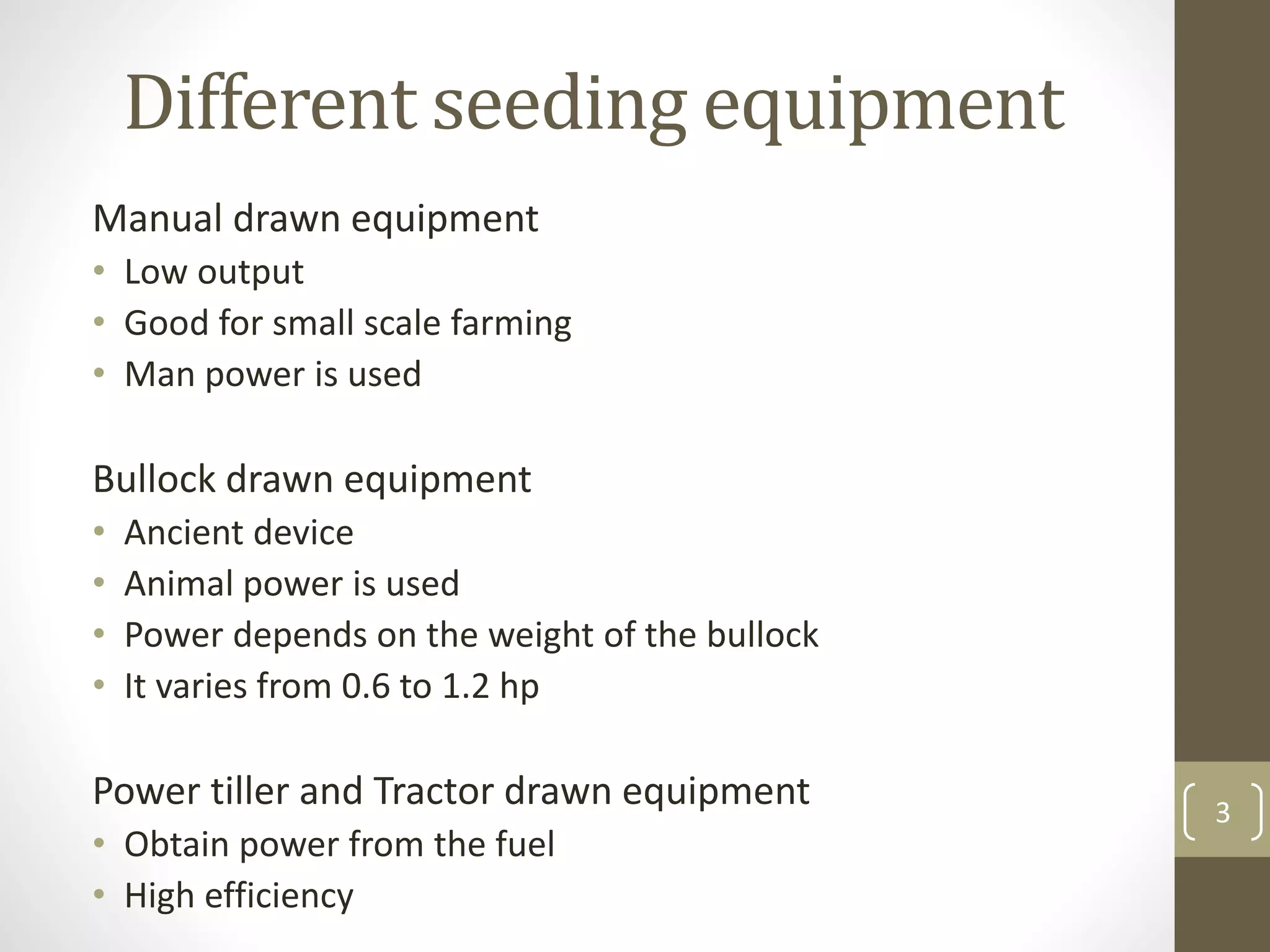 Seeding and planting implements | PPTX