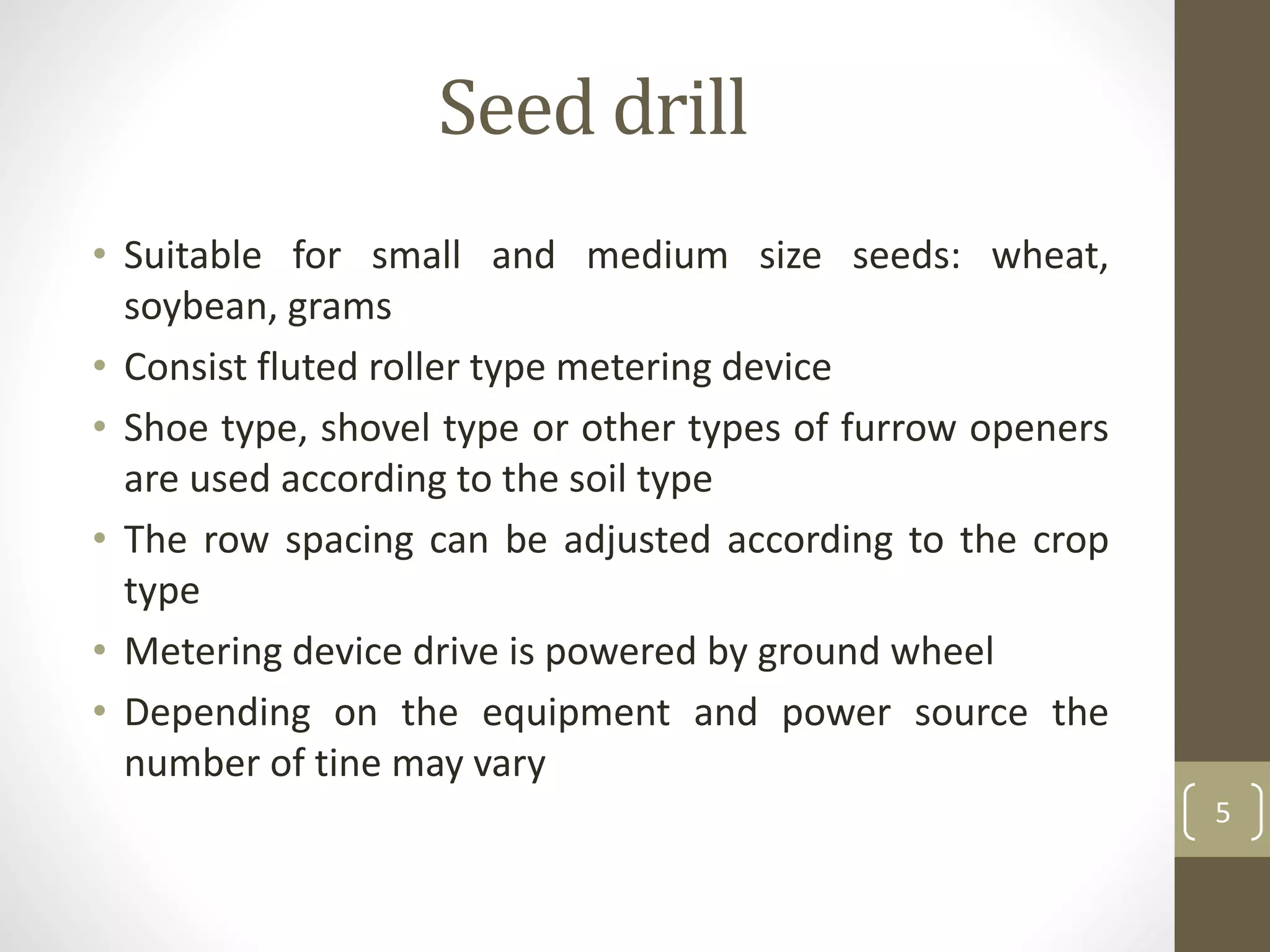 Seeding and planting implements | PPTX