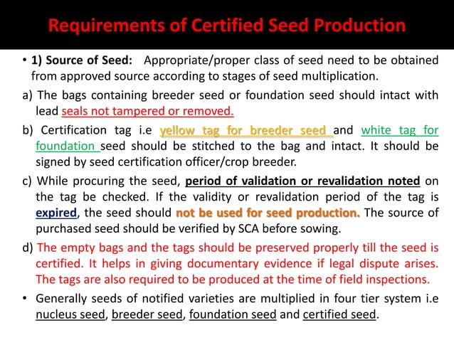 Seed multiplication | PDF | Agriculture | Industries