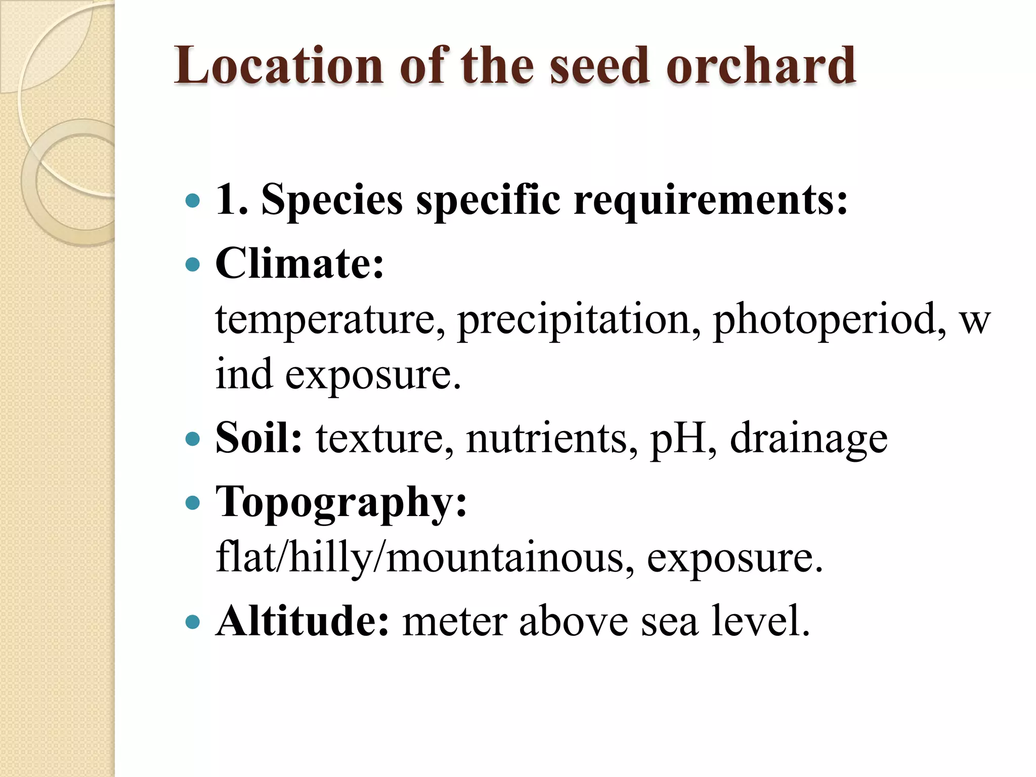 Seed orchard establishment and management shambhu tiwari | PPTX