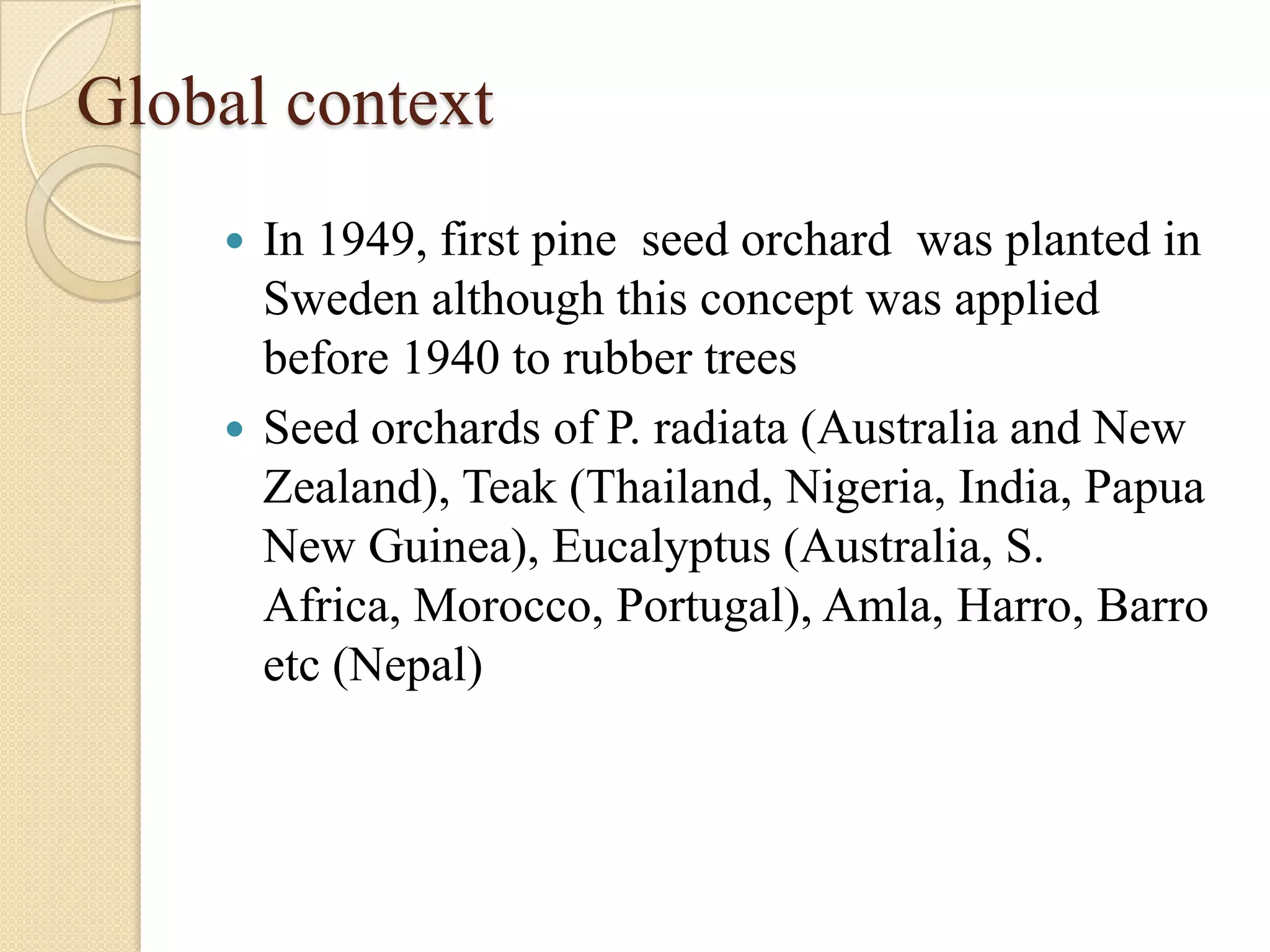 Seed orchard establishment and management shambhu tiwari | PPTX
