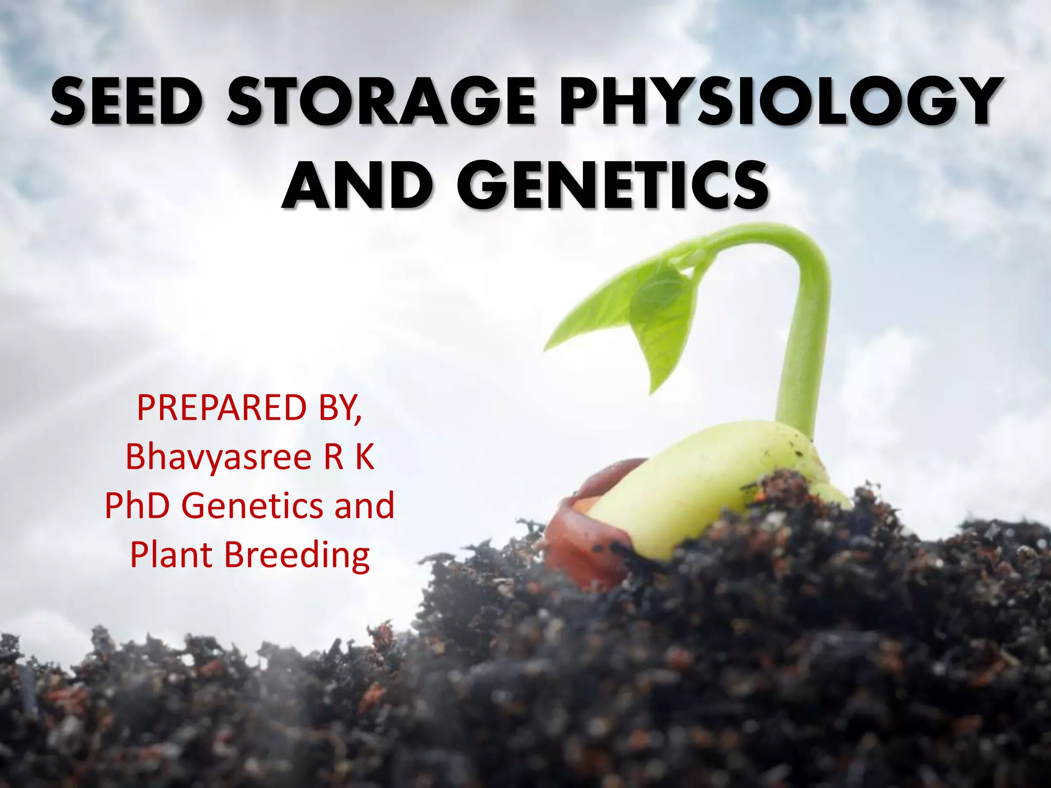 Seed physiology and genetics | PPTX