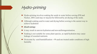 Seed priming | PPTX