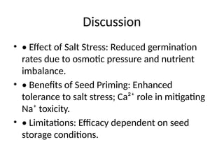 Seed Priming of chick peas conducted in aqua enviromnent | PPTX