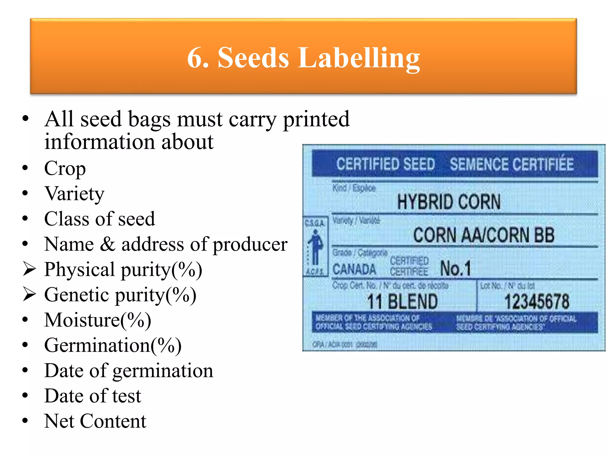 Seed processing and storage | PPTX