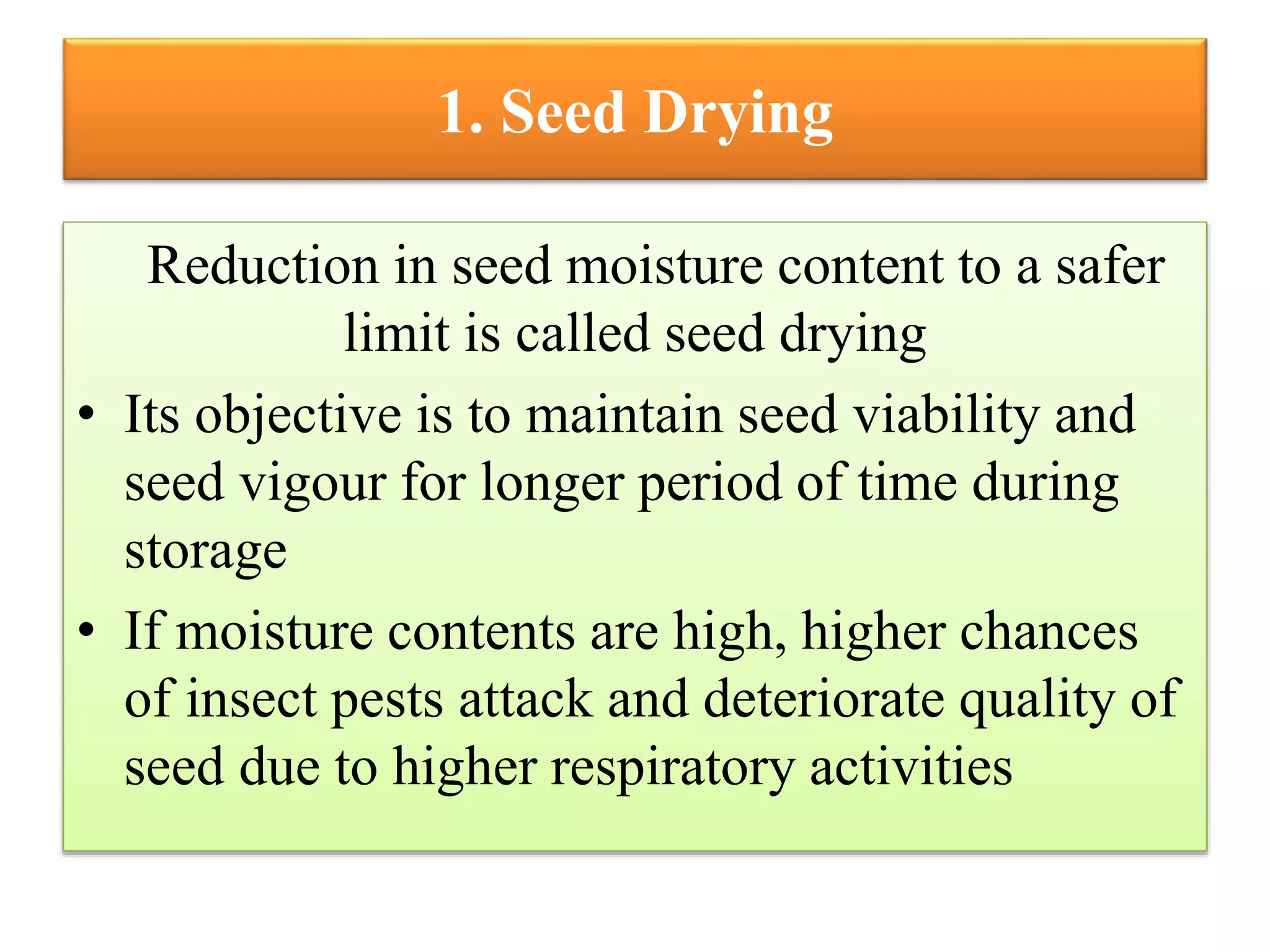 Seed processing and storage | PPTX