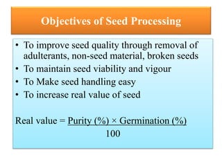 Seed processing and storage | PPTX